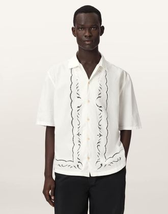 AllSaints Field - Chemise &agrave; manches courtes - Blanc