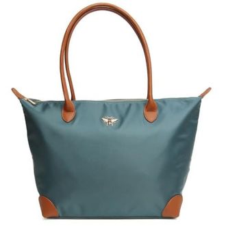 Alice Wheeler Grand sac de travail fourre-tout pour femme Motif bourdon, bleu sarcelle, Large