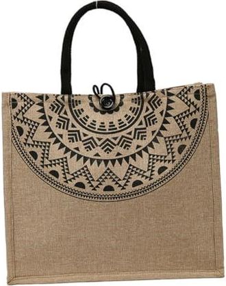 IFUNDOM Sac Cabas Toile Imprim&eacute;e Capacit&eacute; Spacieuse pour Fille Sac Shopping L&eacute;ger et Robuste D&eacute;contract&eacute; R&eacute;sistant avec Coutures Renforc&eacute;es pour Courses et Us