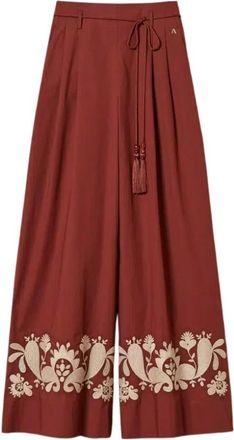 Twinset Femme, Pantalons, Brun, Taille: 38 FR Actitude Palazzo Pantalons