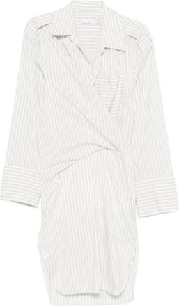 Iro Robe courte en tweed textur&eacute; &agrave; encolure en V - Femme - Robes - Beige - Taille: 38 FR