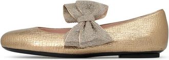 Loriblu Femme, Chaussures, Jaune, Taille: 37 EU Ballerines en cuir dor&eacute; avec