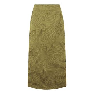 Ulla Johnson Jupe Midi Pliss&eacute;e en Satin - Femme - Jupes - Vert - Taille: 38 FR