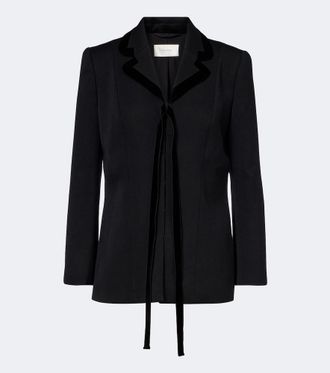 The Row Blazer Celinde aus Wolle mit Samt