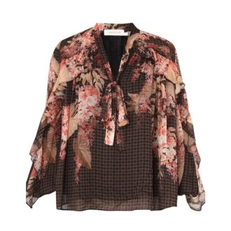 Zimmermann Romantische Flutter Bluse - - Blouses & Shirts - Damen - Braun - S