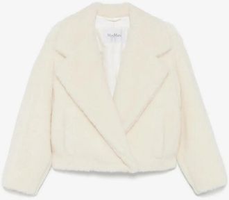 Max Mara Kurzer Mantel - Wei&szlig;