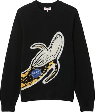 Charles Jeffrey Loverboy pull à motif de banane - Noir