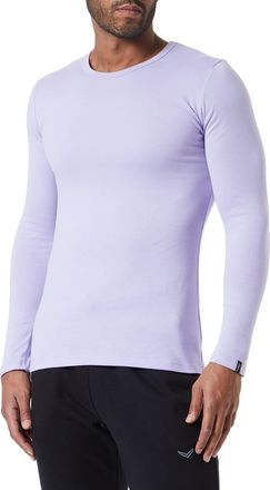 Trigema Herren 602501 Langarmshirt, Flieder, M