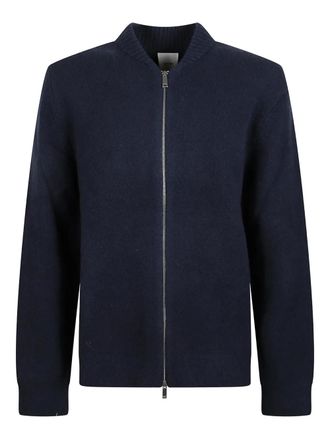 Calvin Klein cardigan zipp&eacute; &agrave; col c&ocirc;tel&eacute; - Bleu