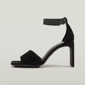 G-Star Darcy Velourleder-Sandalen - Schwarz - Damen