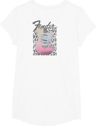 Fender Grunge Cheetah Print Electric Guitar T-Shirt