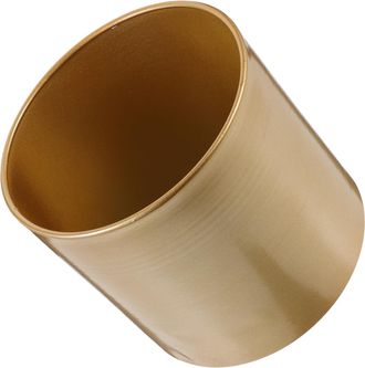 Cabilock Metall Pflanztopf Eisen Blumentopf mit Entwässerungsloch Gebürstete Struktur Rund Dekorativer Übertopf Indoor Outdoor für Wohnzimmer Büro Schreibtisch