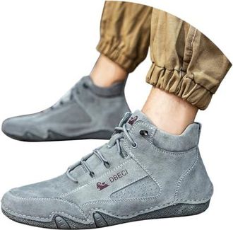 Generic Bottines dhiver pour homme avec doublure polaire chaussures d&eacute;contract&eacute;es confortables pour un usage quotidien (Grey-1, 43)