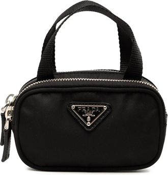 Prada Crossbody Bags - Mini Tessuto Double Zip Handbag - Gr. unisize - in Schwarz - f&uuml;r Damen