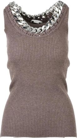 Stella McCartney Femme, Tops, Brun, Taille: 38 FR Hauts sans manches