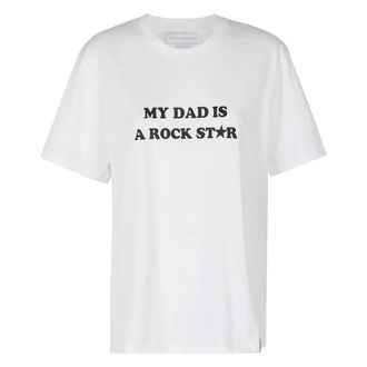 Stella McCartney Mein Papa Ist Ein Rockstar Freund T-Shirt - - Tops - Damen - Wei&szlig; - M
