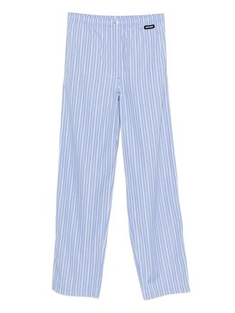 Miu Miu pantalon à rayures - Bleu