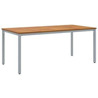 vidaXL Tisch f&uuml;r Outdoor Nat&uuml;rlich und Grau 180 x 90 x 75 cm vidaXL