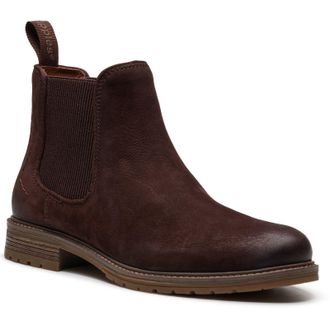 Hush Puppies Russell Leder Herren Dunkelbraune Stiefeletten