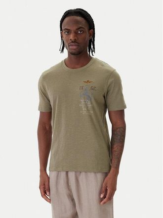 Aeronautica Aeronautica Militare T-Shirt 261TS2543UJ00686 Gr&uuml;n Regular Fit