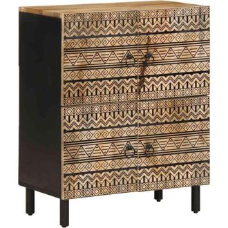 vidaXL Buffet 60x33,5x75 cm bois de manguier brut massif Vidaxl