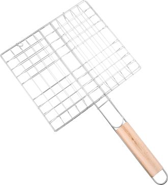 Garneck 1st&uuml;ck Faltbares Grillnetz F&uuml;r Barbecue Tragbare Grillzange Aus Hochwertigem Material F&uuml;r Camping Picknick Und Outdoor-aktivit&auml;ten Geeignet F&uuml;r Steak 