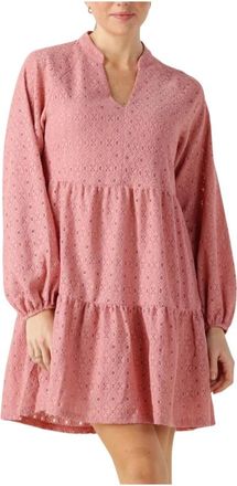 Object Schickes Rosa Kurzes Kleid - - Dresses - Damen - Rosa - XS