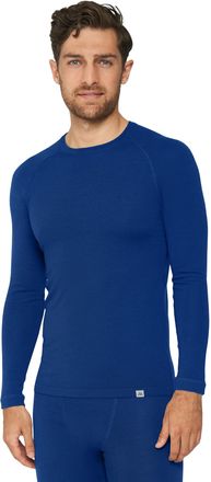 Danish Endurance Merino Langarm Shirt Herren, Thermounterwäsche Herren, Funktionsshirt, Marineblau, XXL