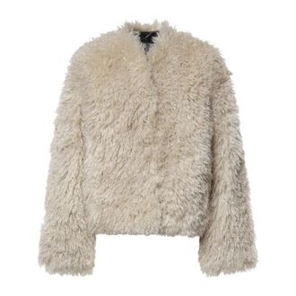 Stand Studio Stand Studio - Veste en fausse fourrure et shearling - Femme - Vestes - Beige - Taille: 34 FR