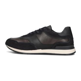 Clay Braune Ledersneakers mit Blauem Wildleder - - Shoes - Herren - Schwarzk - 44 EU