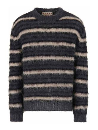 Marni Pull Col Rond - Bleu Foncé