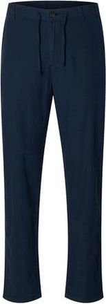 Selected Pantalon fusel&eacute; en coton et lin m&eacute;lang&eacute;