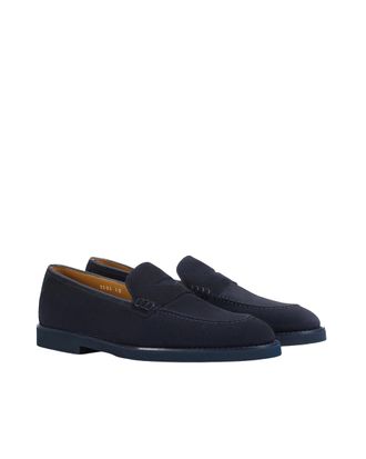 Doucal's Mens Moccasins Suede Blue Mink Blue-Blue Shoe Blue/blue