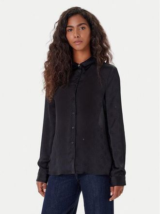 Guess Hemd W5YH1A WHCR2 Schwarz Regular Fit
