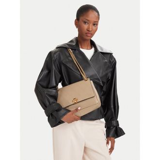 Tory Burch Handtasche Tory Burch Charlie Quilted Shoulder Bag 185828 Creme