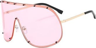 Generic Lunettes De Soleil Conduite À Monture Large For Hommes Et Femmes, For Les Vacances En Plein Air Déplacements Quotidiens(Pink)