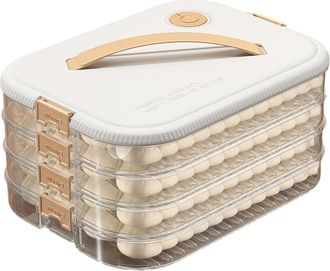 Generic Luftdichter Keks-Aufbewahrungsbehälter, 4-lagige Keksdose - transparenter Behälter mit Griff und Deckel, perfekt zum Frischhalten Ihrer Kekse, Kuchen 