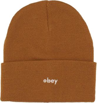 Obey Karma Beanie Rubber Brown Hat - - Accessories - Herren - Braun - ONE SIZE