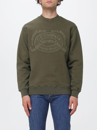 C.P. Company C. P. COMPANY Sweatshirt ras du cou en coton avec logo brod&eacute; ton sur ton