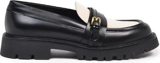 Baldinini Gef&uuml;tterter Leder-Loafer - - Shoes - Damen - Schwarzk - 37 EU
