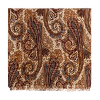 Etro Wollschal mit roher Schnittkante - - Accessories - Herren - Braun - ONE SIZE