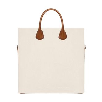 Kiton Leder- und Baumwoll-Tasche - - Bags - Herren - Wei&szlig; - ONE SIZE