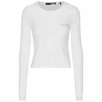 Rotate Longsleeve Logo-T-Shirt - - Tops - Damen - Wei&szlig; - L