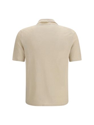 Roberto Collina Mens Linen Polo Ecru Shirts T-shirts And Polos