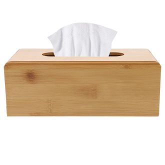 Cabilock Holz Taschentuchbox Rechteckige Serviettenbox Aus Massivem Holz Retro Design Mit Klarer Holzmaserung Praktischer Schreibtischbeh&auml;lter F&uuml;r Haushalt Und