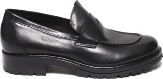 Hundred 100 Black Leather Moccasin - Gr. 40 (EU) - in Schwarz