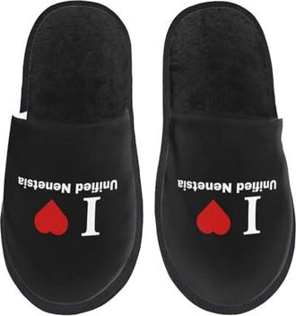 Generic Confortable Pantoufles &agrave; Hiver I Love Nenetsia unifi&eacute;e Chausson Maison Unisex Chaussons dint&eacute;rieur pour Homme Femme Hiver M