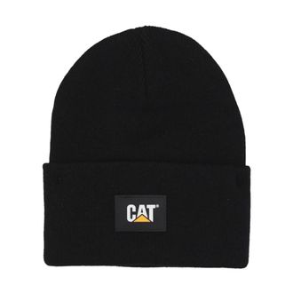 CAT Cat, Homme, Accessoires, Noir, Taille: ONE Size Bonnet Beanie Label noir avec travail côtelé
