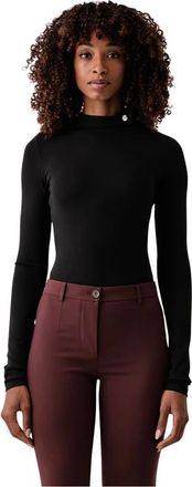 Patrizia Pepe Body structur&eacute; &agrave; manches longues - Femme - Tops - Noir - Taille: 42 FR