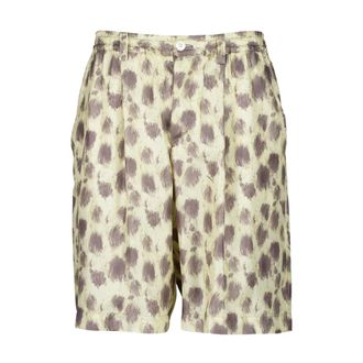 Marni Leopardenmuster Seiden-Bermuda-Shorts - - Shorts - Herren - Mehrfarbig - M